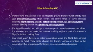 Transfer API , Transfer Booking Engine | PPT