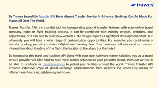 Transfer API | Transfer Booking Engine | Transfer Booking | PPTX