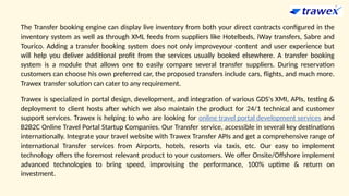Transfer API | Transfer Booking Engine | Transfer Booking | PPTX