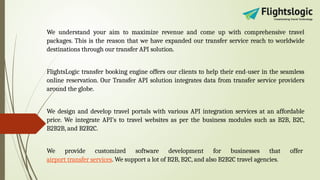 Transfer API | Transfer Booking Engine | PPTX