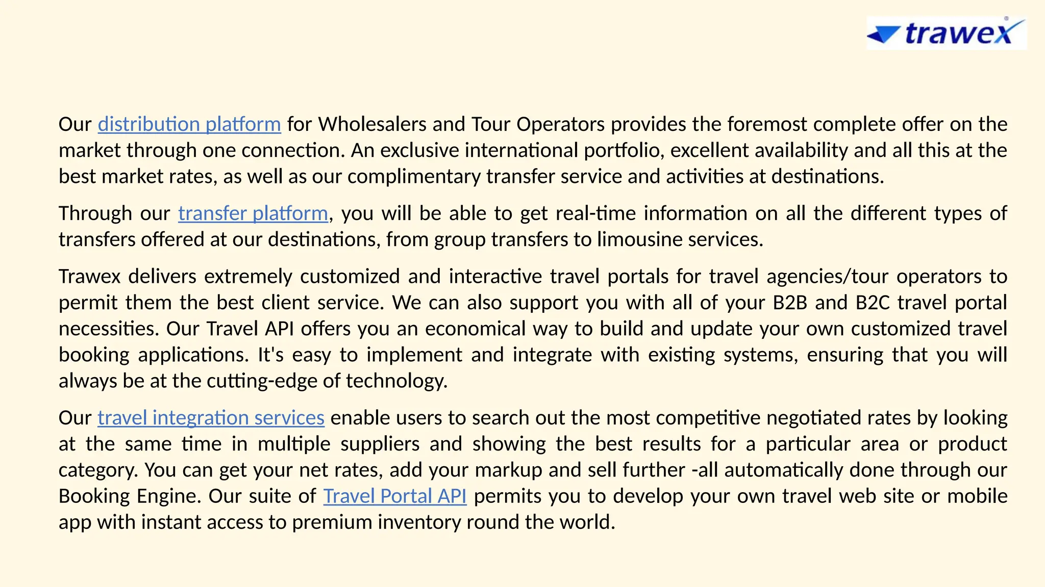 Transfer API | Transfer Booking Engine | Transfer Booking | PPTX