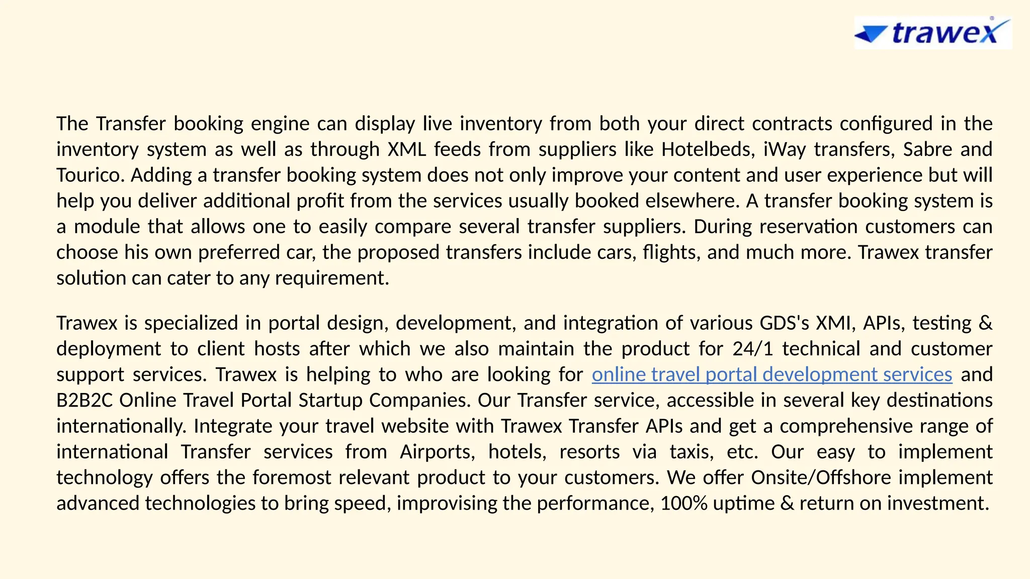 Transfer API | Transfer Booking Engine | Transfer Booking | PPTX