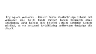 Transfer bahoni belgilash usullari.pptx