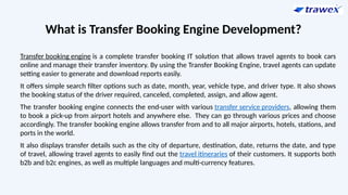 Transfer Booking Engine Development | Airport Transfer Services | PPTX