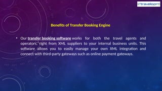 Transfer Booking Engine Development | Transfer Booking Software | PPTX