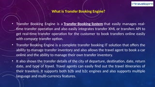 Transfer Booking Engine Development | Transfer Booking Software | PPTX