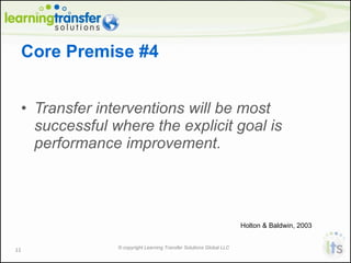 Learning transfer premises | PPT