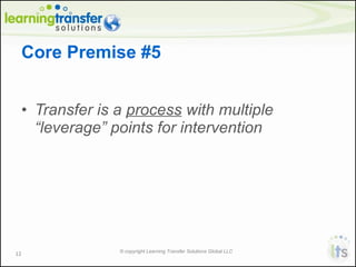 Learning transfer premises | PPT