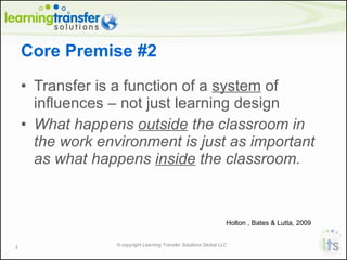 Learning transfer premises | PPT