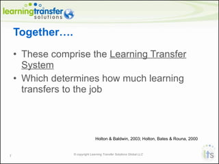 Learning transfer premises | PPT