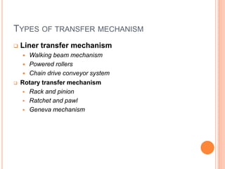 Transfer devices and feeders | PPTX