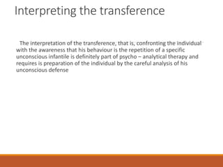 Transference and counter- transference | PPTX