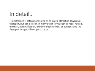 Transference and counter- transference | PPTX