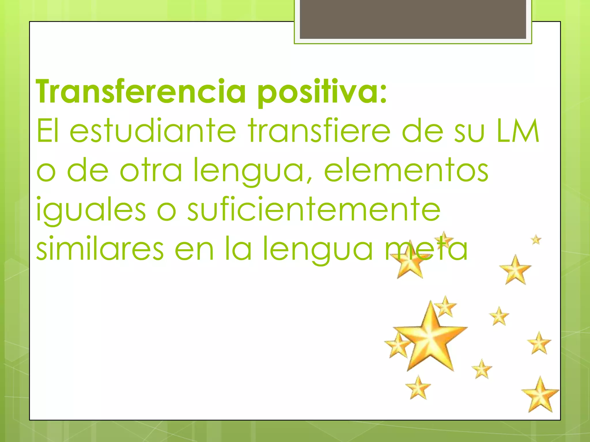 Transferencia lingüística | PPTX