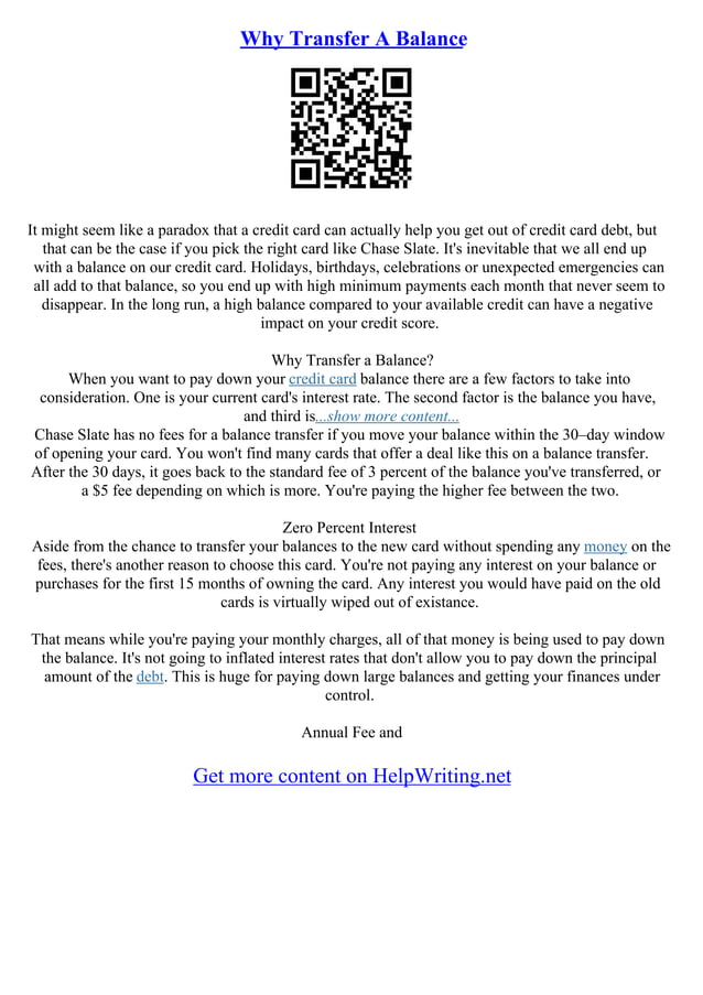 Transfer Essay Example | PDF