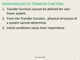 Transfer fn mech. systm | PDF