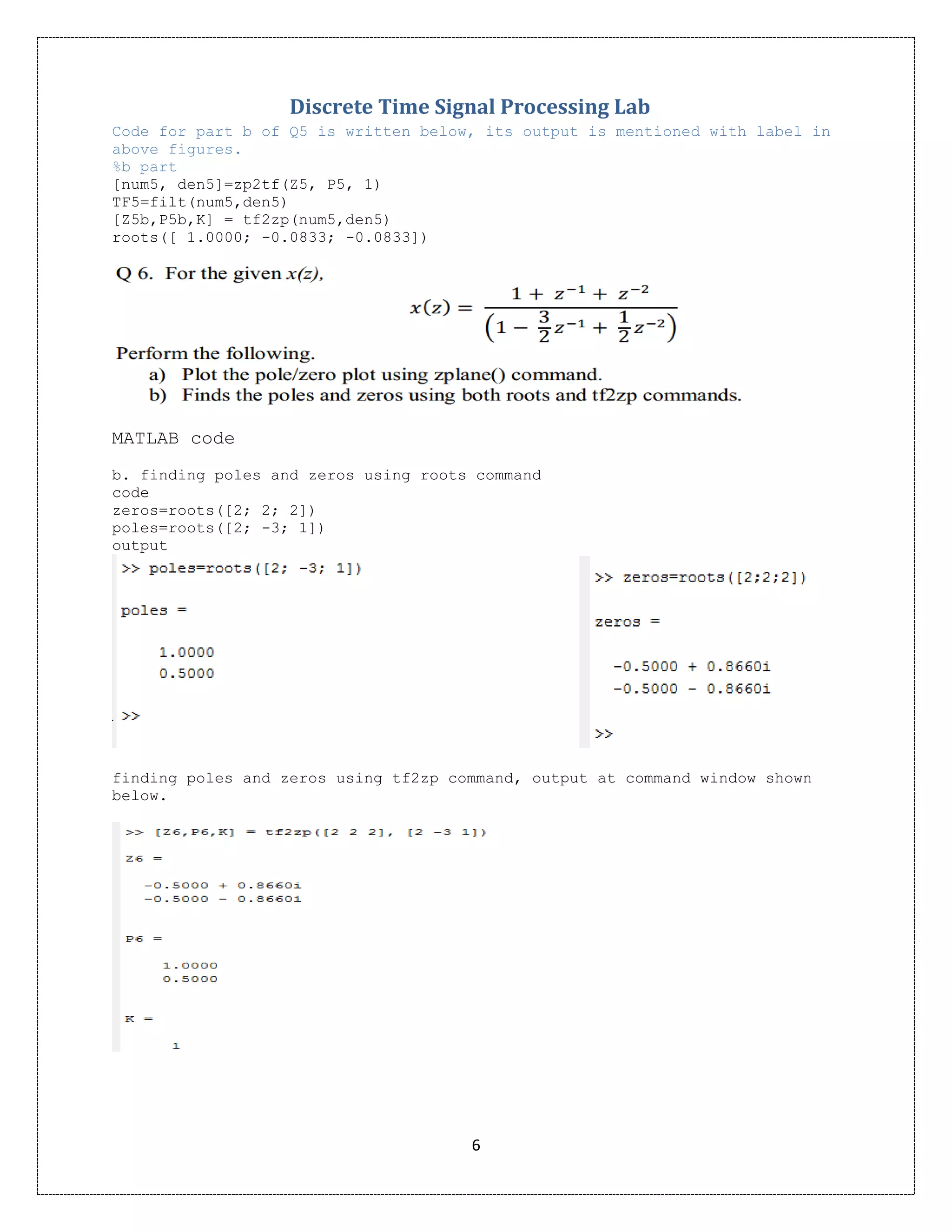 Transfer functions, poles and zeros. | PDF