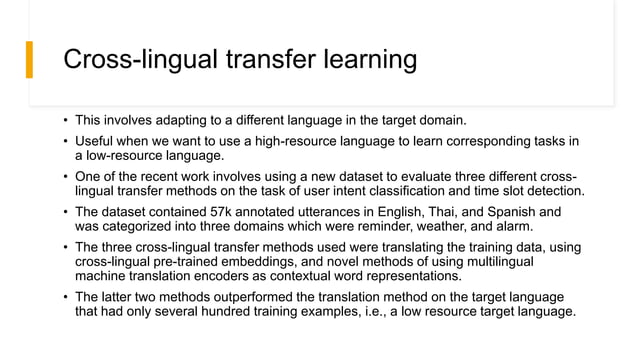 Transfer Learning in NLP: A Survey | PPT