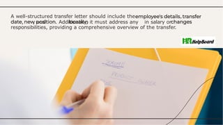Transfer Letter, How to Write Transfer Application | PPTX