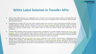 Transfer Module, Transfer Module Booking | PPT