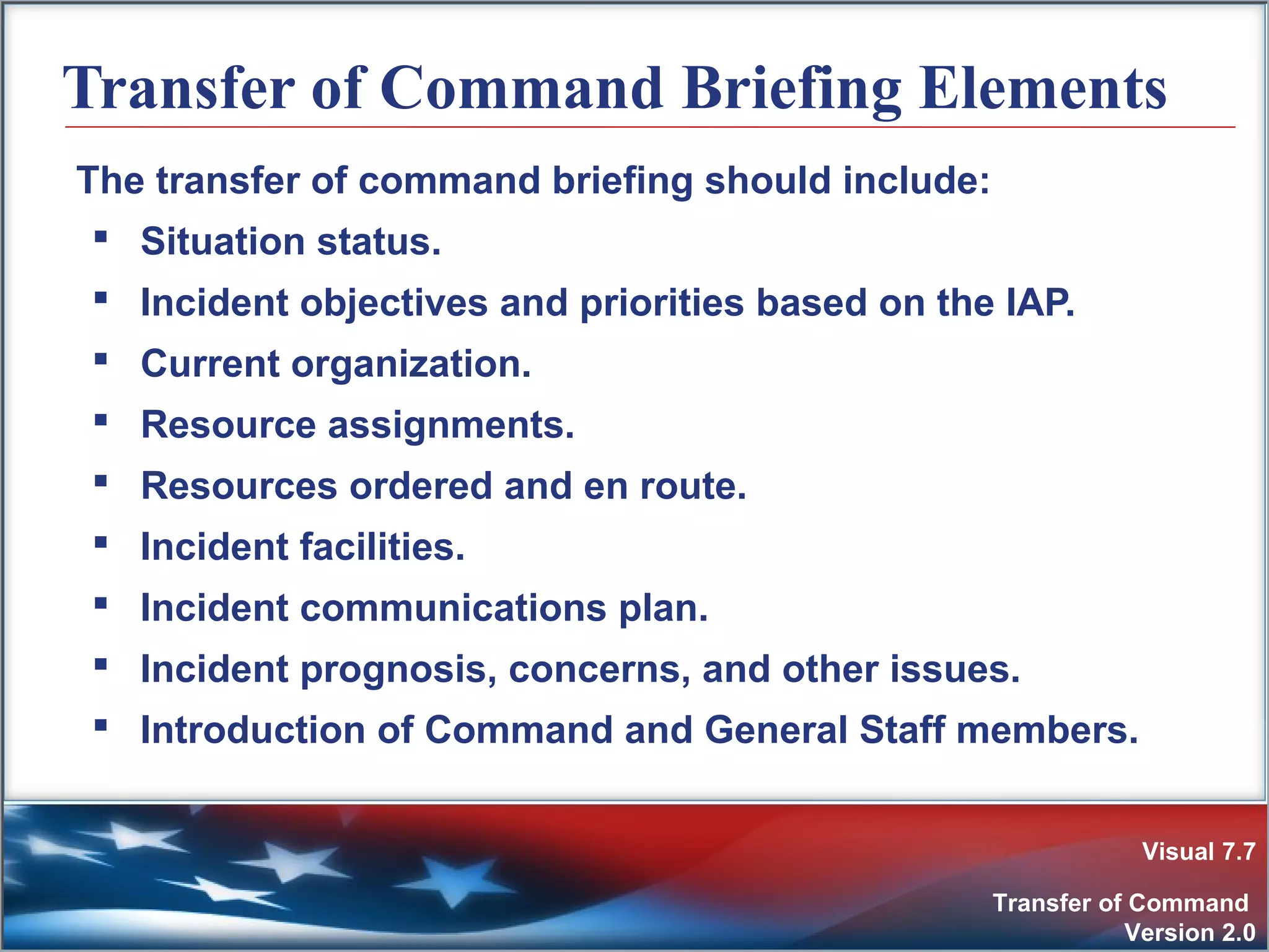 Transfer of command | PPT