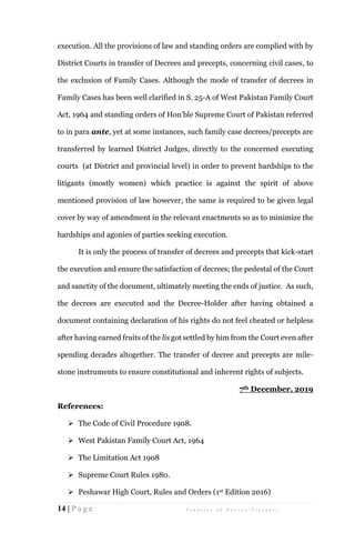 Transfer of decree and precepts | PDF