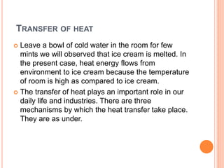 transfer of heat Teaching of General Science 2nd.pptx