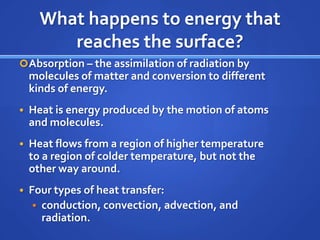 Transfer of heat energy | PPTX | Physics | Science