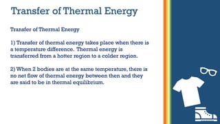 Transfer of heat energy | PDF