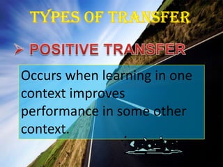 Transfer of learning | PPTX