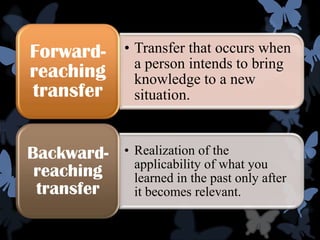 Transfer of learning | PPTX
