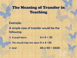 Transfer of learning | PPTX