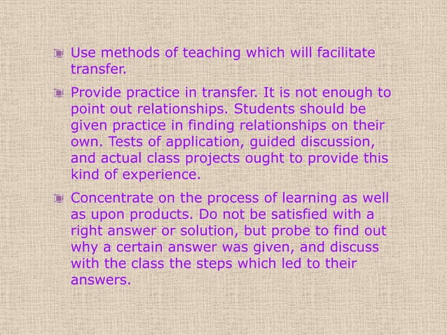 Transfer of learning | PPTX | Educational Assessment | Education