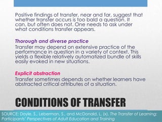 Transfer of Learning | PPTX