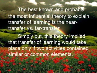 Transfer of Learning | PPTX | Education