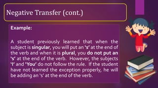 Transfer of learning | PPTX