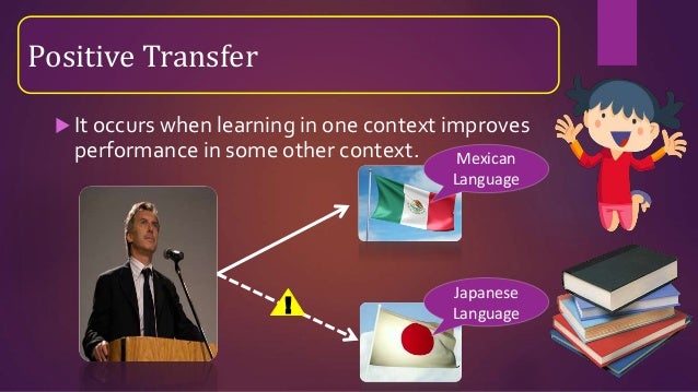 Transfer of learning