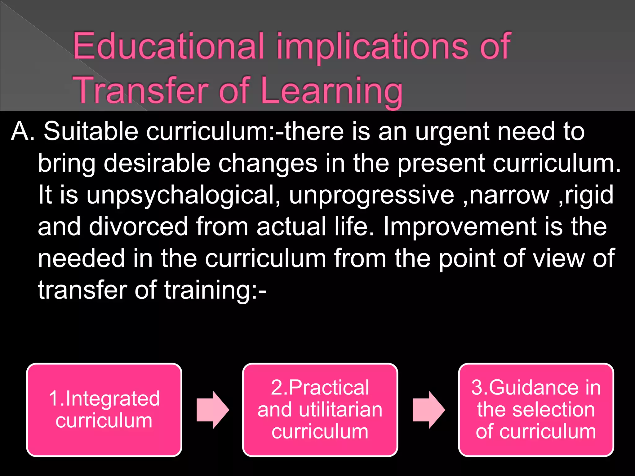 Transfer of learning | PPTX
