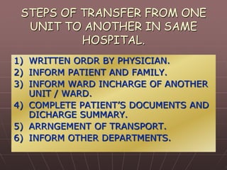 Transfer of patient | PPSX
