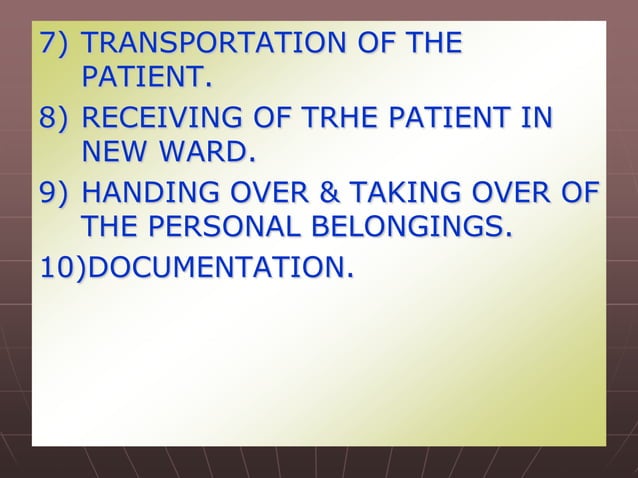 Transfer of patient | PPSX