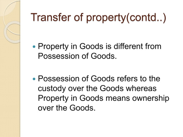 Transfer of property | PPT