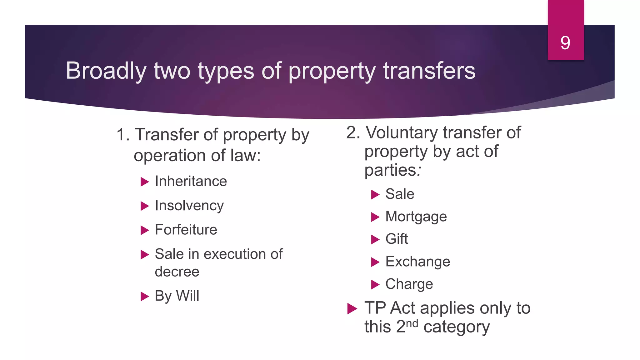 Transfer of property | PPTX