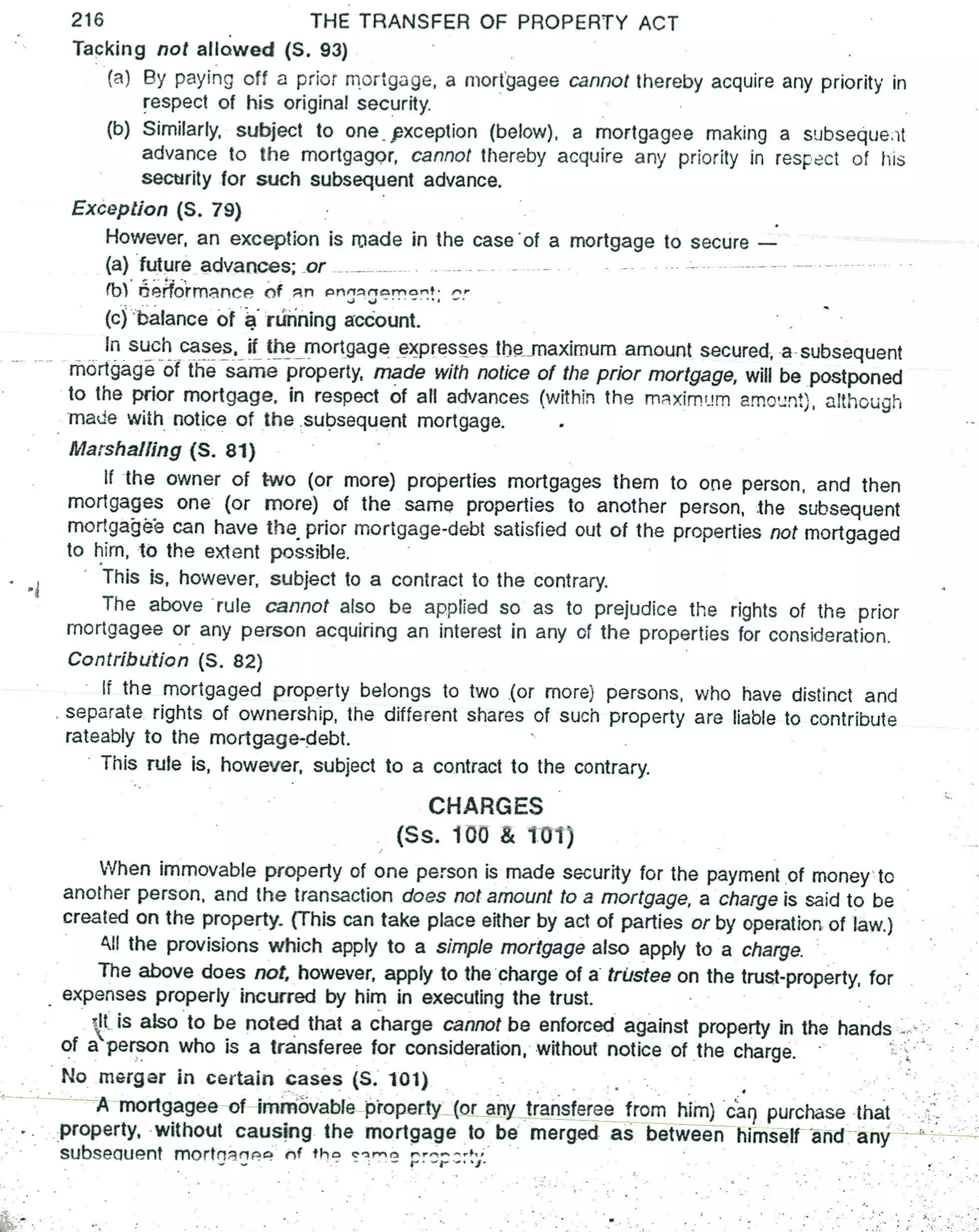 Transfer of property act short notes llb | PDF
