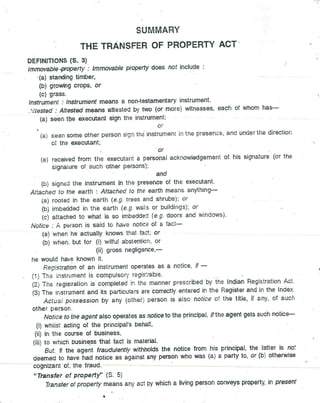 Transfer of property act short notes llb | PDF