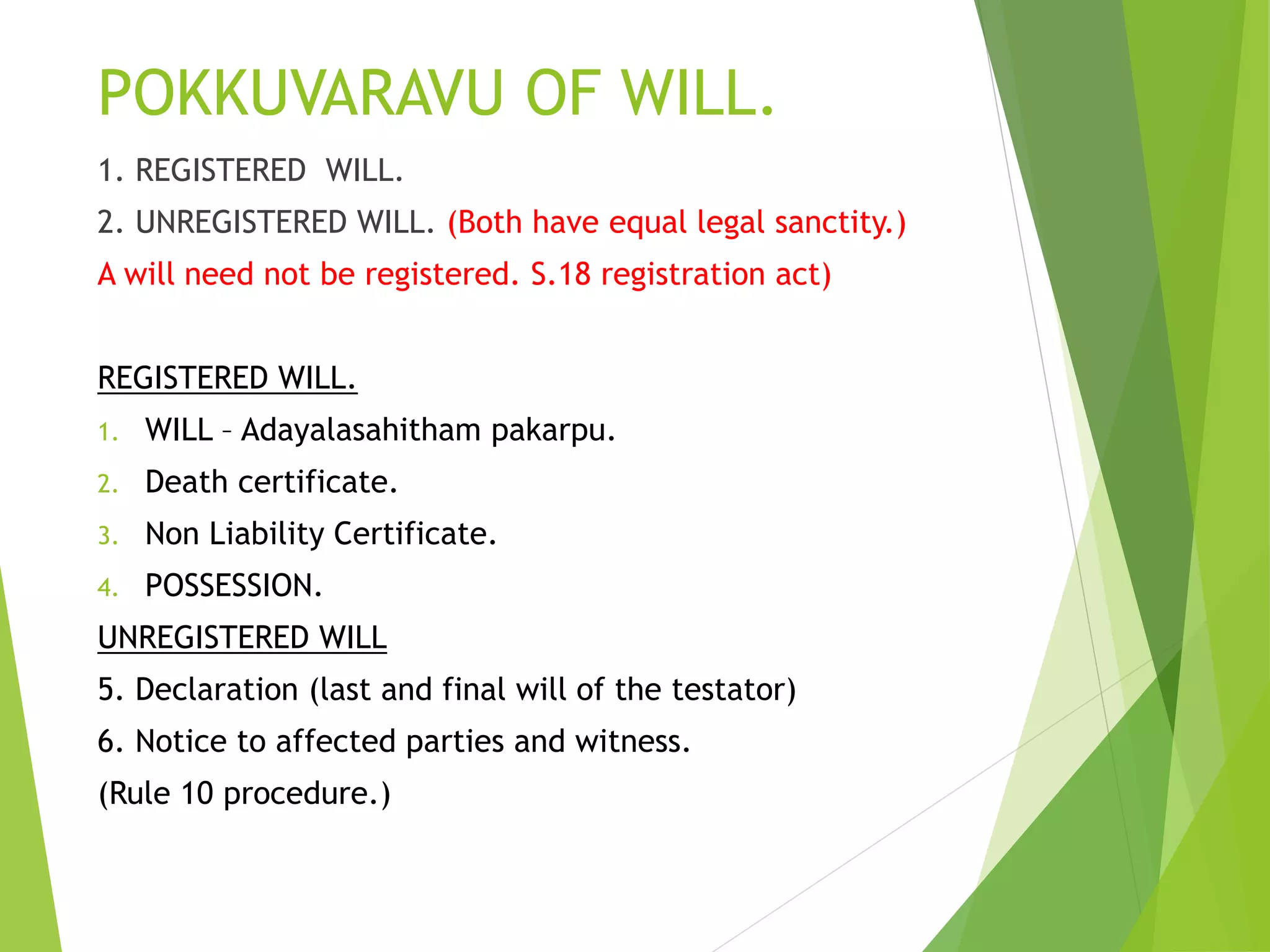Everything about POKKUVARAVU IN KERALA - KeralaTransfer of Registry ...