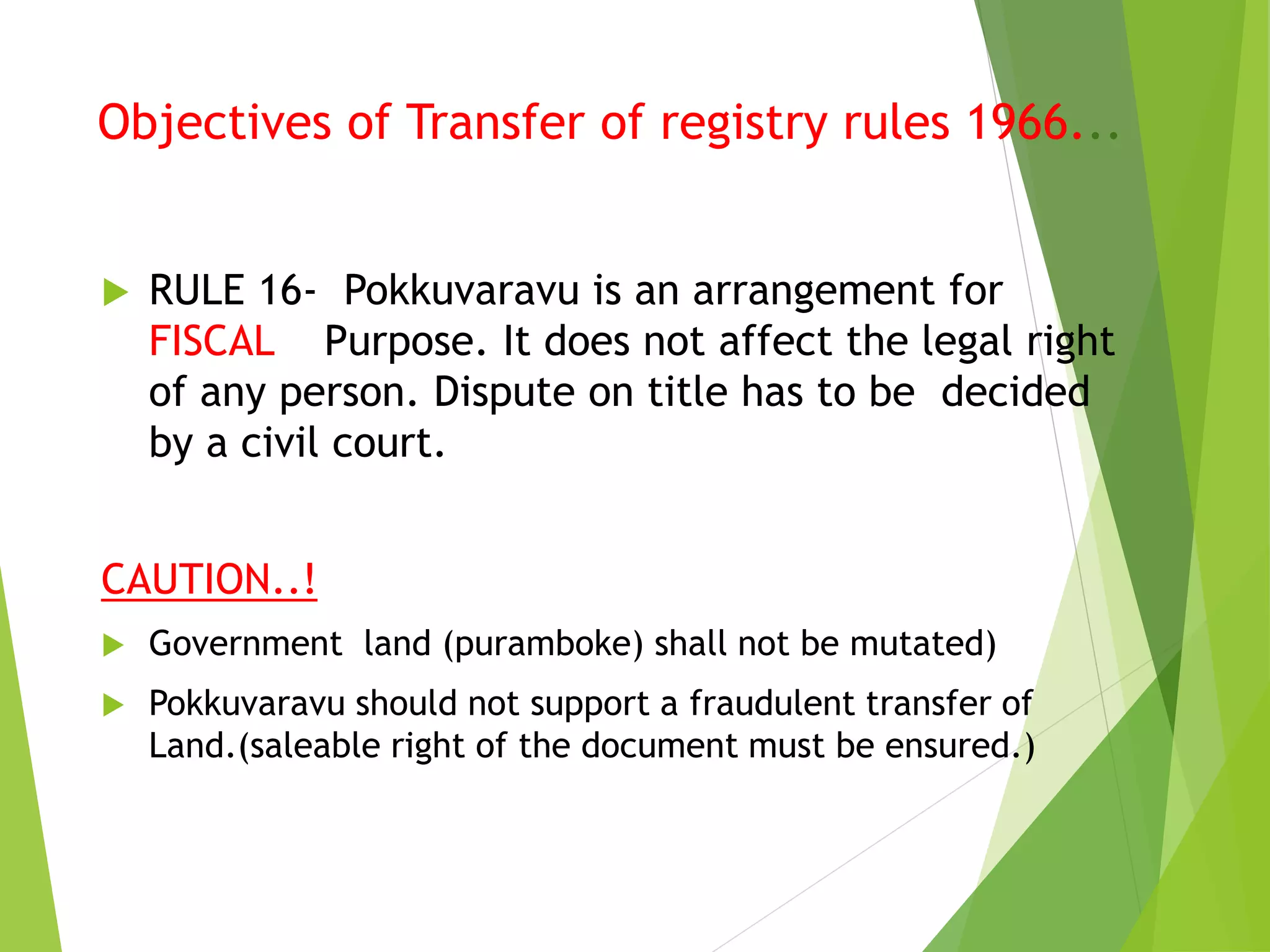 Everything about POKKUVARAVU IN KERALA - KeralaTransfer of Registry ...
