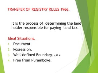POKKUVARAVU -Kerala Transfer of Registry rules `1966 - Smart approach ...