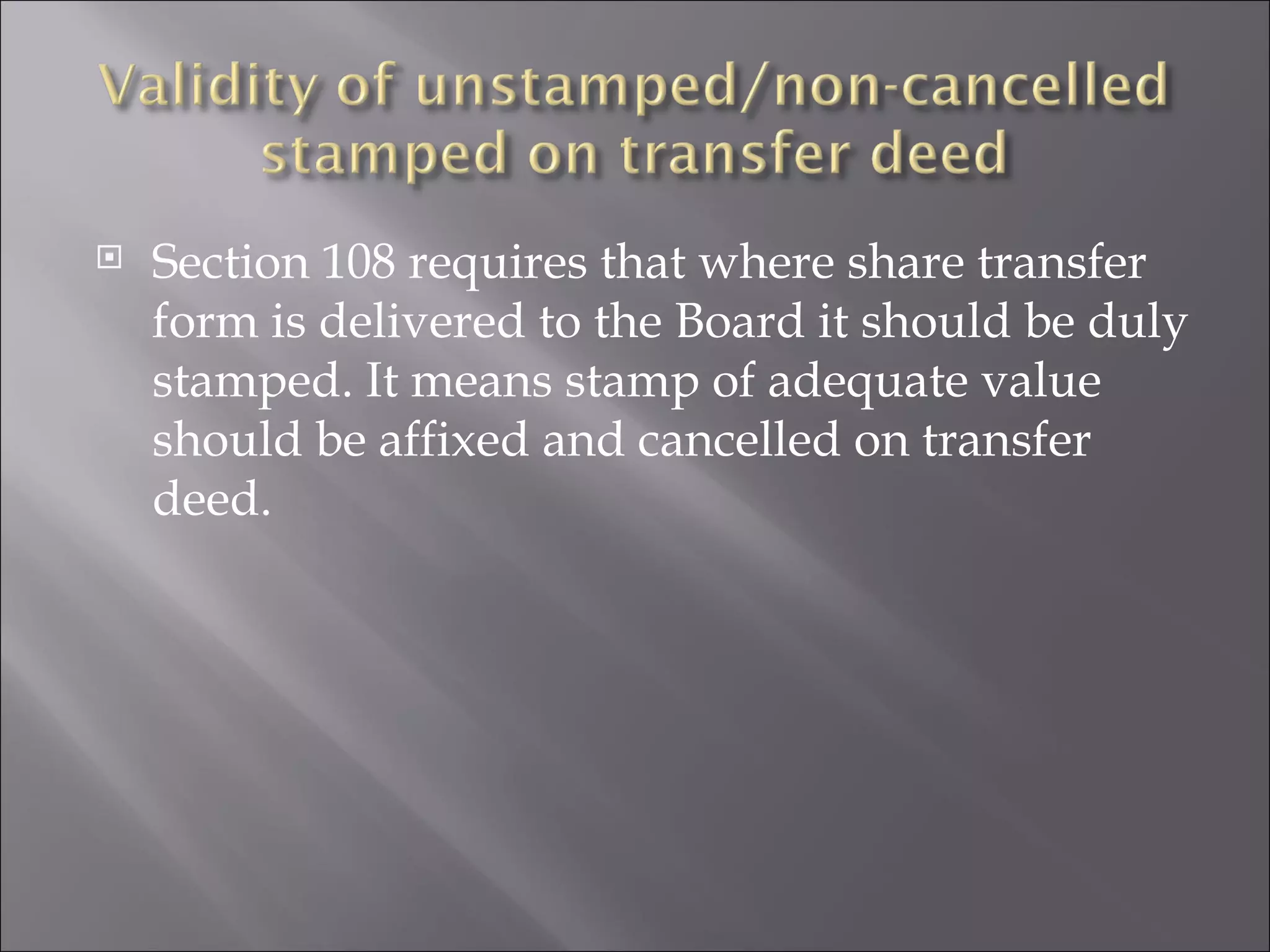 Transfer of shares revn | PPT