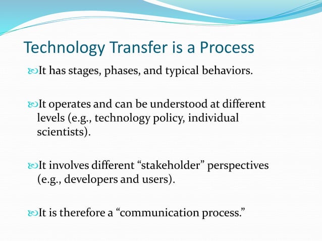 Transfer of technology | PPTX