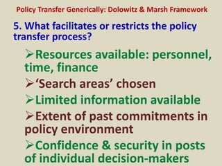 Transfer of transport planning policies from developed to developing ...